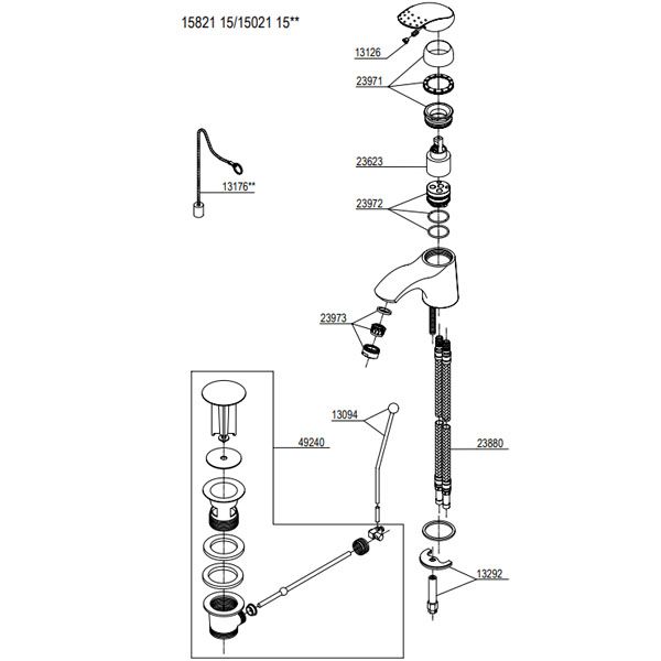 Damixa Jupiter Basin Mixer With Pop Up Waste Chrome 1582100 Spare Parts